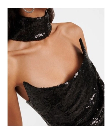 Maticevski Exhilarate Sequined Strapless Gown