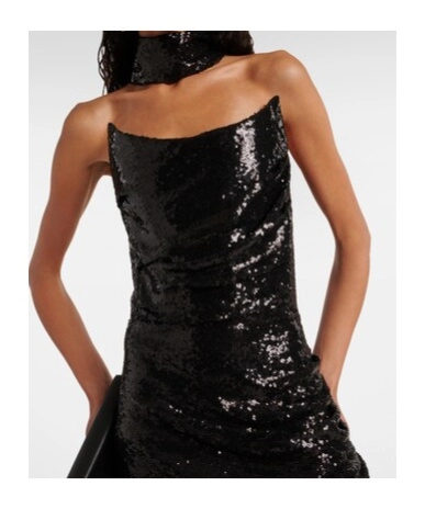 Maticevski Exhilarate Sequined Strapless Gown