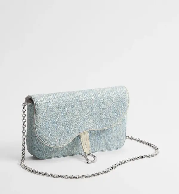 Dior Medium Saddle Pouch With Chain