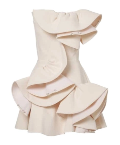 Maticevski Bridal Embellished Ruffled Minidress