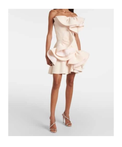Maticevski Bridal Embellished Ruffled Minidress