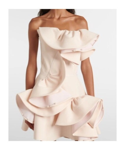 Maticevski Bridal Embellished Ruffled Minidress