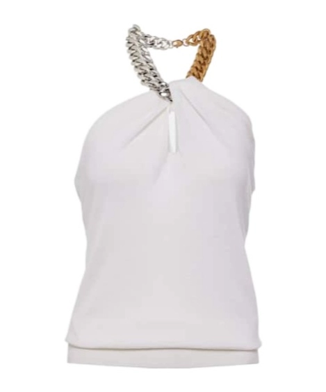 Stella McCartney Embellished Halterneck Wool Top - White