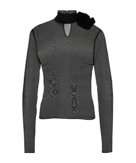 Magda Butrym Floral-appliqué Sheer Silk Blouse