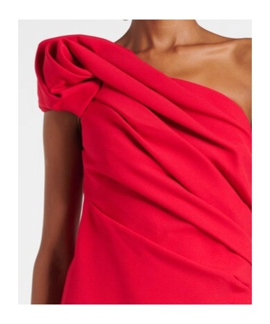 SAFIYAA LONDON One-shoulder Crepe Dress