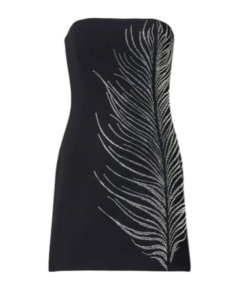 David Koma Crystal-embellished Cady Minidress - Black