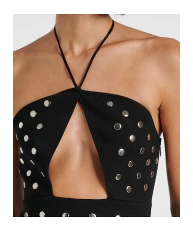 Stella McCartney Studded Cutout Halterneck Midi Dress