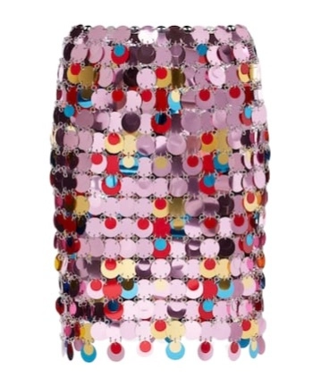 Rabanne Sequined Miniskirt - Pink