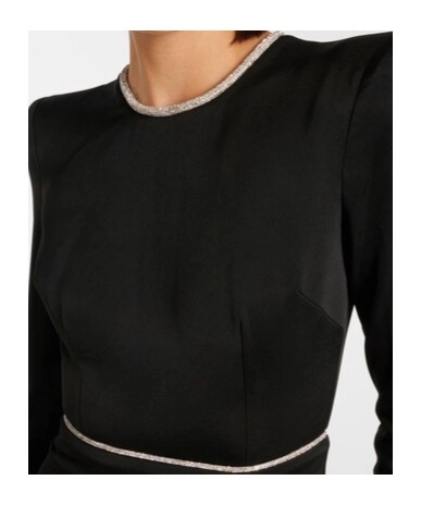 Alex Perry Crystal-embellished Satin Midi Dress