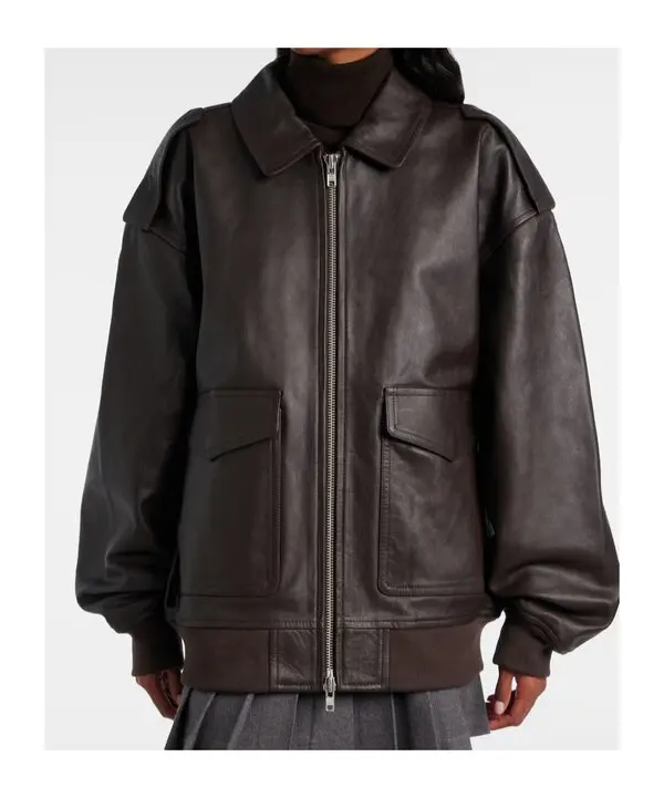 THE FRANKIE SHOP Viper Leather Jacket