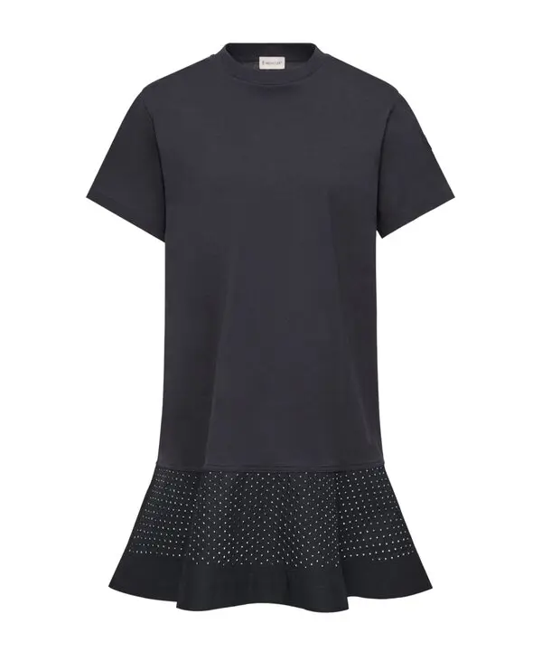 Moncler Round Neck Short Sleeve Dress