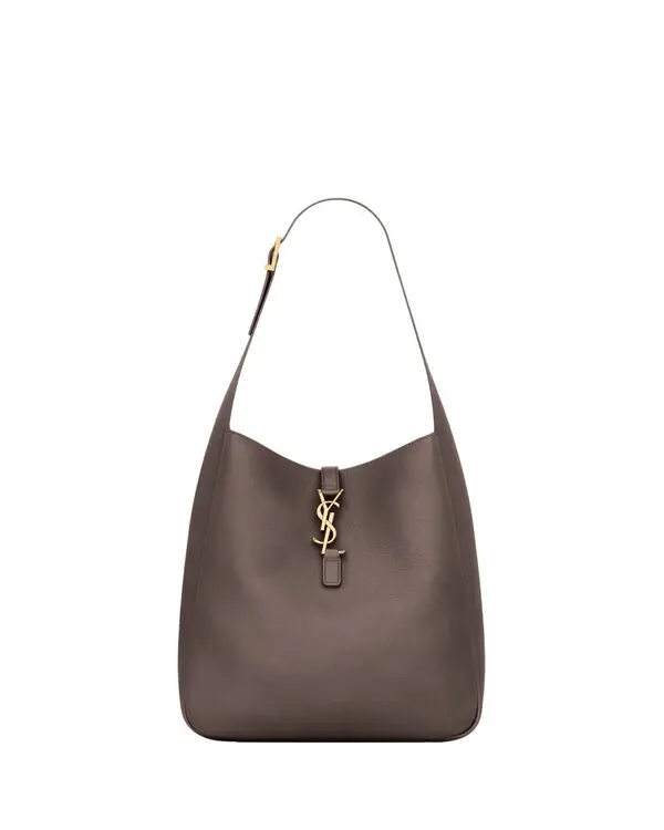 Saint Laurent Le 5 À 7 Supple Large In Grained Leather - Brown