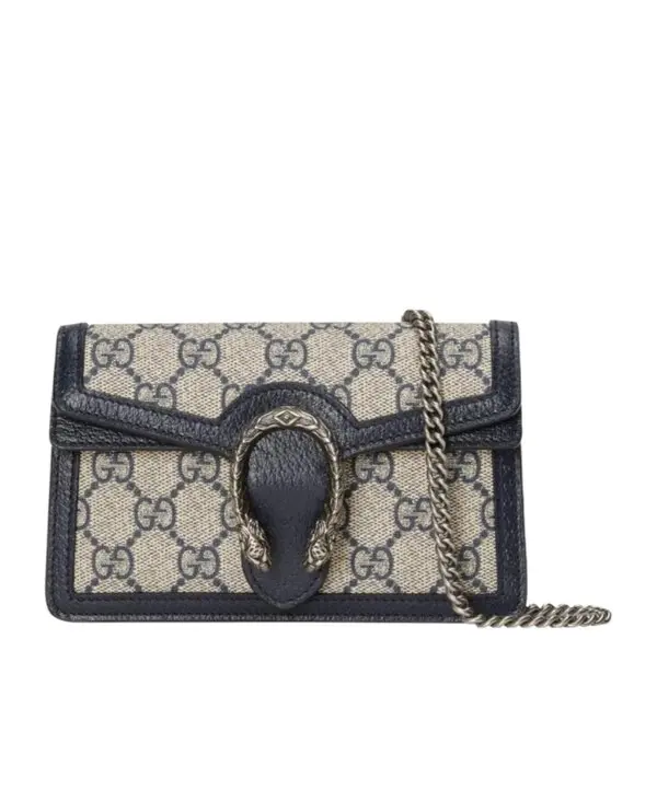 Gucci Dionysus Foldover Top Shoulder Bag - Beige/blue