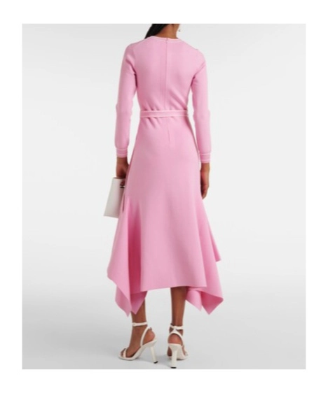 Monique Lhuillier Belted Knitted Midi Dress