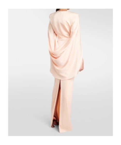 Alex Perry Caped Crepe Satin Gown