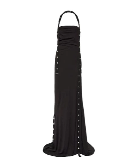 Attico Jersey Maxi Dress - Black