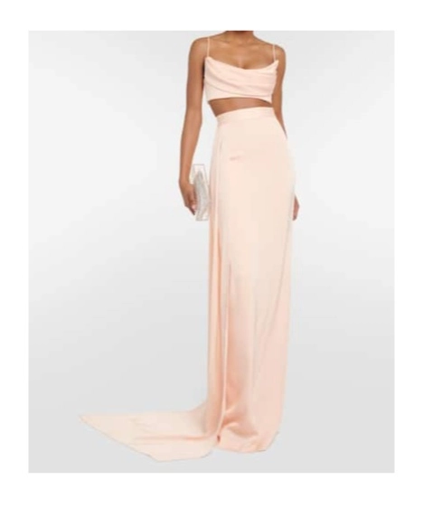 Alex Perry Draped Satin Maxi Skirt