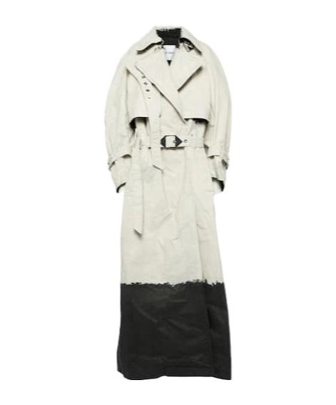 Attico Coated Denim Trench Coat