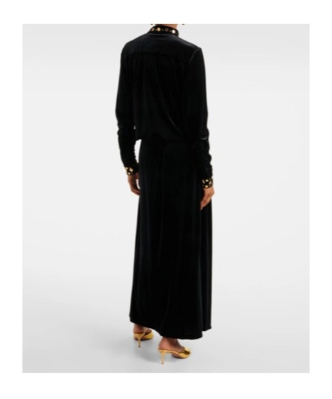 Dodo Bar Or Arol Studded Velvet Maxi Dress
