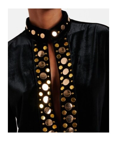 Dodo Bar Or Arol Studded Velvet Maxi Dress