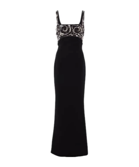 SAFIYAA LONDON Ezda Embellished Crepe Dress