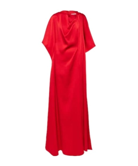SAFIYAA LONDON Reda Gathered Satin Gown