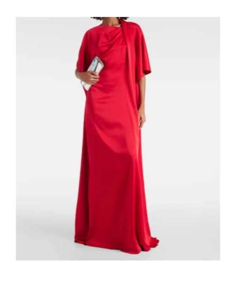 SAFIYAA LONDON Reda Gathered Satin Gown