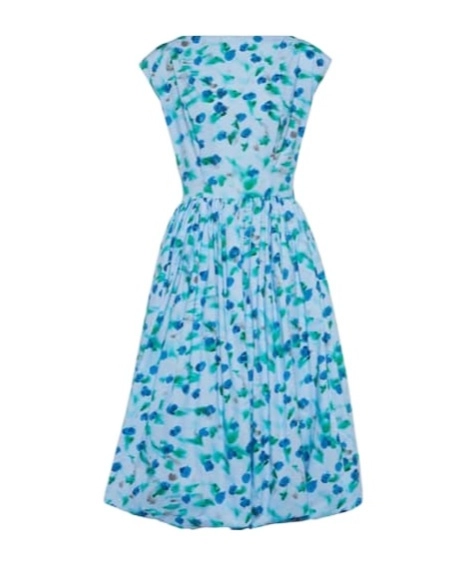 Marni Floral Cotton Poplin Midi Dress