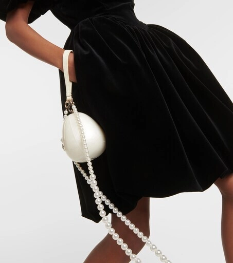 Simone Rocha Off-shoulder Velvet Mini Dress