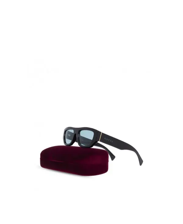 Gucci Logo-print Rectangle-frame Sunglasses