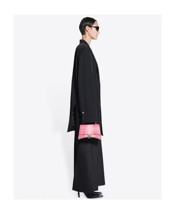 Balenciaga Hourglass Embossed Shoulder Bag