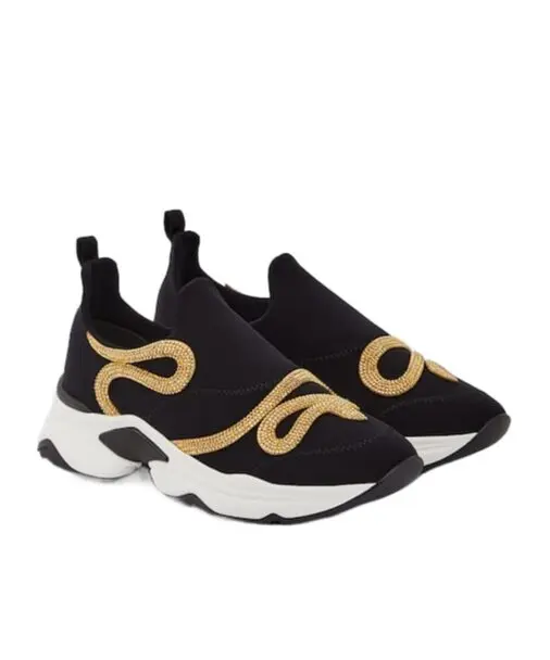 Rene Caovilla Morgana Embellished Sneakers - Black