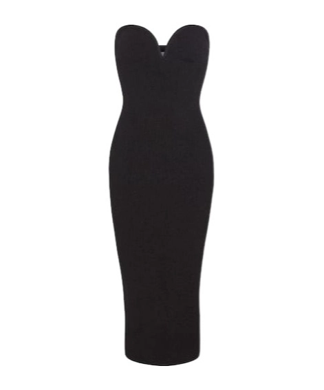 Galvan Thalia Bustier Dress - Black