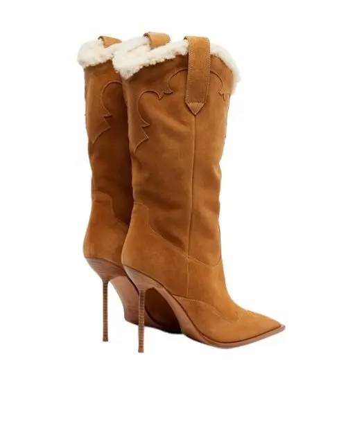 Paris Texas Suede Cowboy Boots