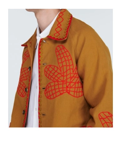BODE Field Maple Embroidered Cotton Coat