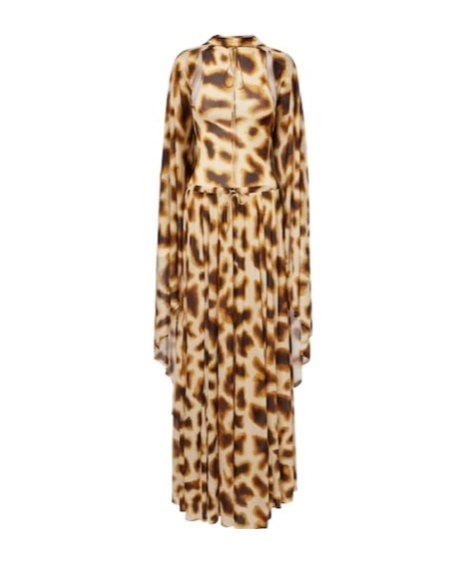 Christopher Esber Printed Draped Caped Gown