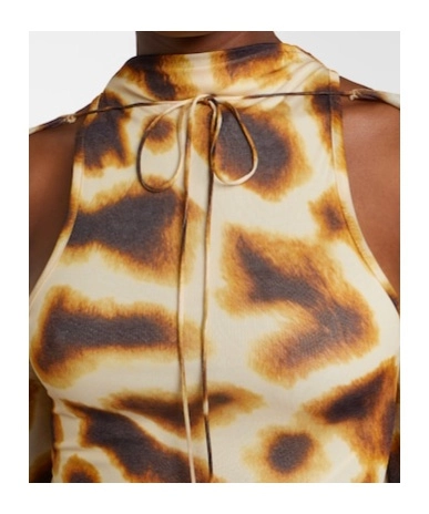 Christopher Esber Printed Draped Caped Gown