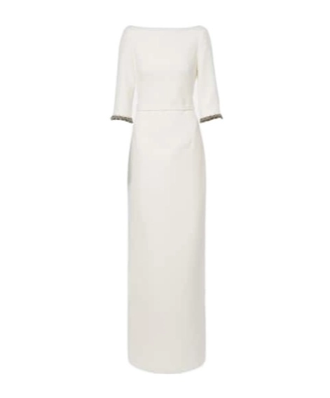 SAFIYAA LONDON Amaris Embellished Crêpe Gown