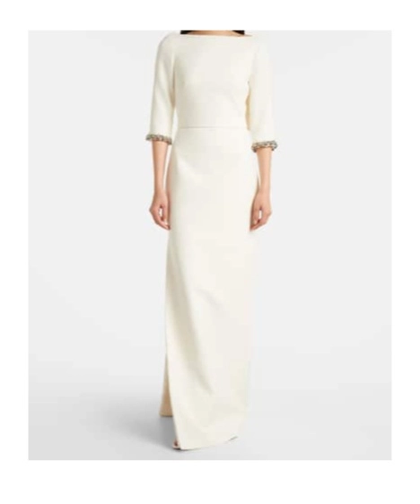 SAFIYAA LONDON Amaris Embellished Crêpe Gown