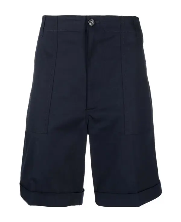 Moncler Pressed-crease Cotton Poplin Shorts
