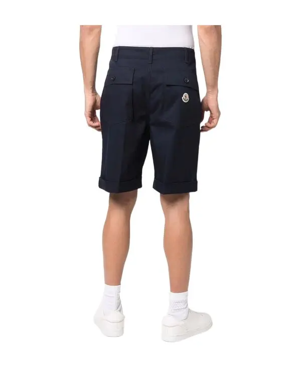Moncler Pressed-crease Cotton Poplin Shorts