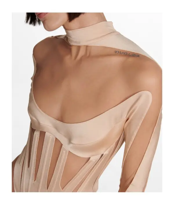MUGLER Sewn-together Lace Jumpsuit