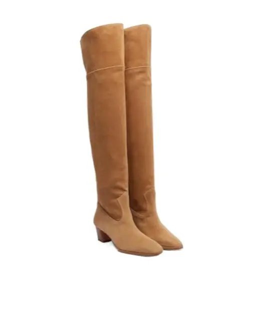 AQUAZZURA Suede Over-the-knee Boots - Brown