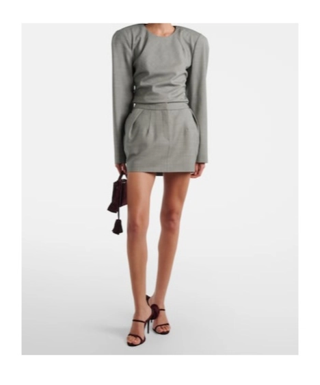 Magda Butrym Pleated Wool-blend Miniskirt