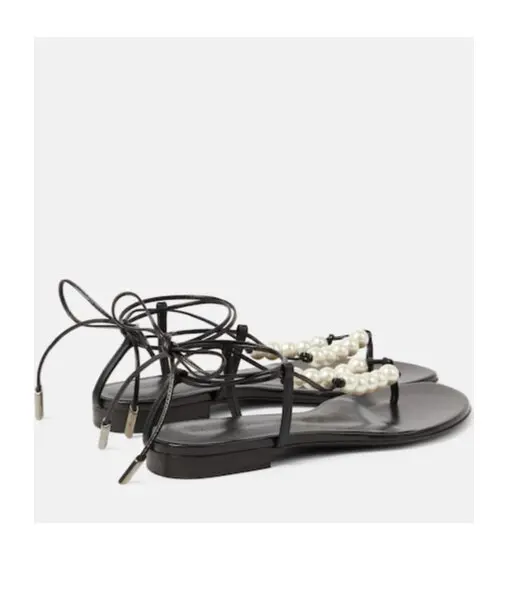 Magda Butrym Faux Pearl Leather Sandals