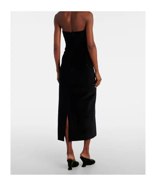 Tove Isabella Velvet Off-the-shoulder Midi Dress