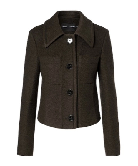 Proenza Schouler Kinsley Wool-blend Twill Bouclé Jacket - Black