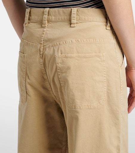 NILI LOTAN Whitney Wide-leg Cotton Pants - Nude