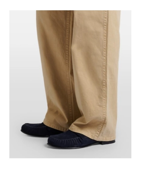 NILI LOTAN Whitney Wide-leg Cotton Pants - Nude