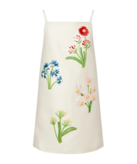 LEO Leia Embellished Wool And Silk Minidress - White